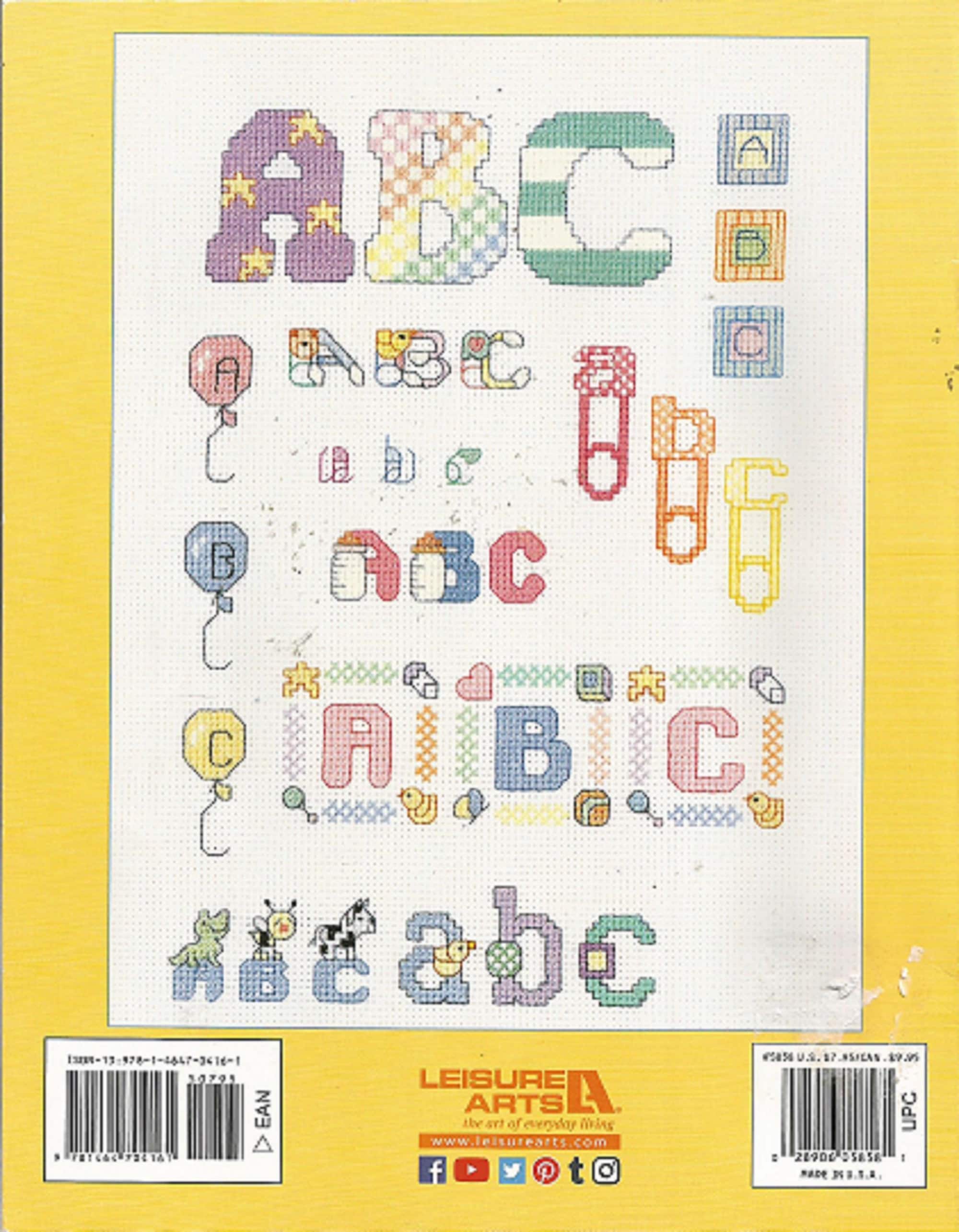 ALPHABETS for BABY Cross Stitch PATTERN Book 15 Designs by Linda Gillum ...
