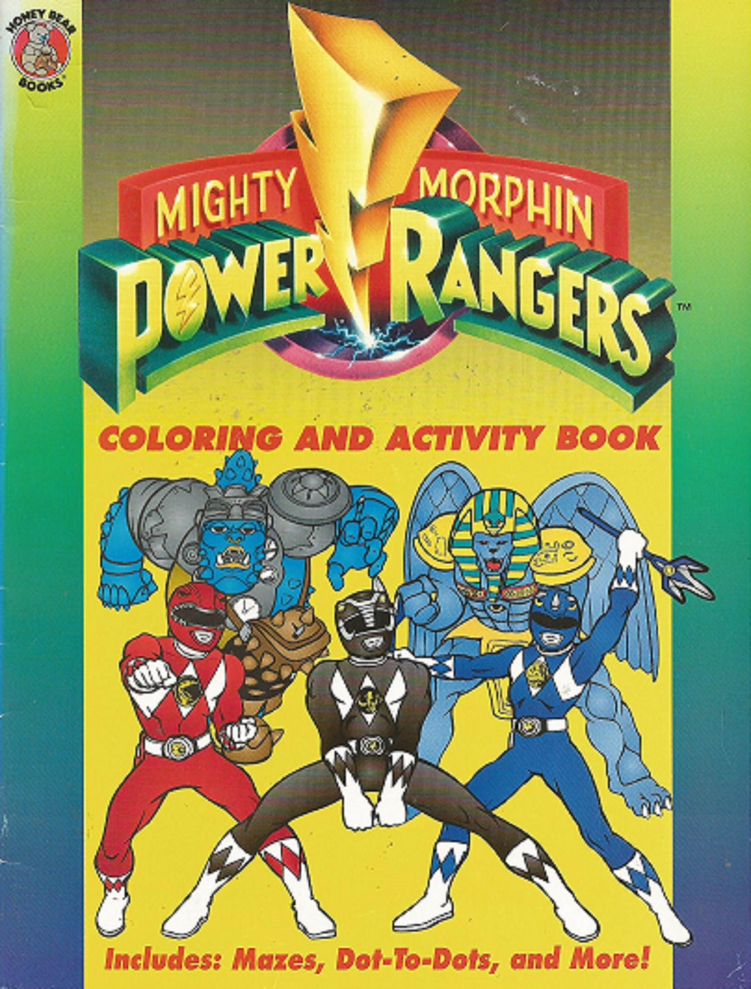 Vintage Mighty Morphin POWER RANGERS Coloring and Activity BOOK - Mazes ...