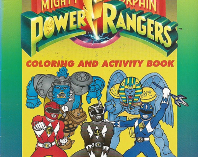 Vintage Mighty Morphin POWER RANGERS Coloring and Activity BOOK - Mazes ...