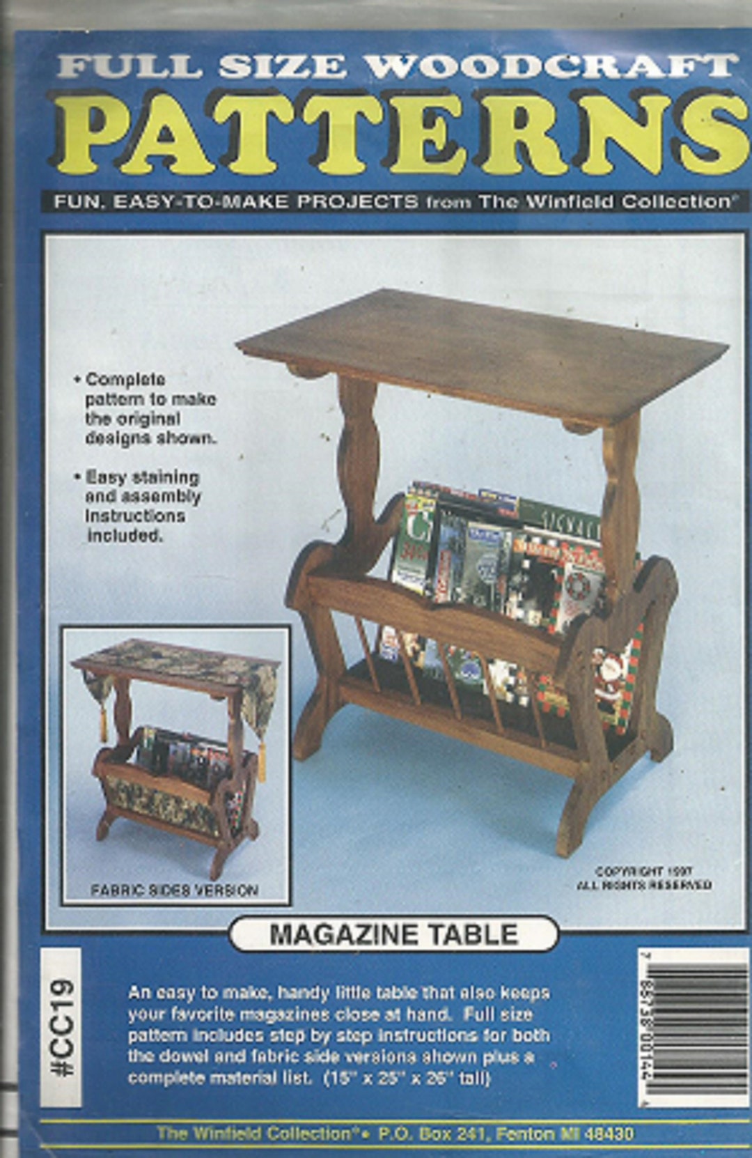 Full Size Woodcraft PATTERN MAGAZINE Table - Easy-to-make Projects ...