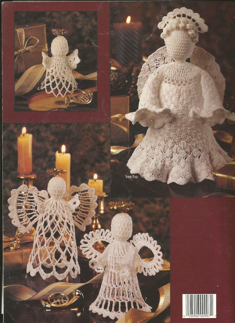 ANGELS Crochet PATTERN Nine Crocheted Designs in Various Heights ...