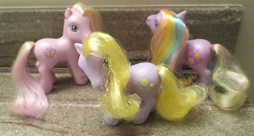 My LITTLE PONY Ponies Vintage Lot of 3 MLP Fluttershy Daisyjo Spring ...