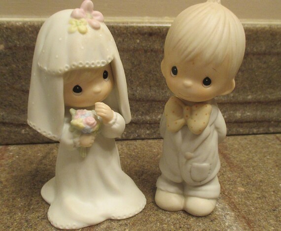 PRECIOUS MOMENTS BRIDE and Groom Figures Wedding Day Couple | Etsy