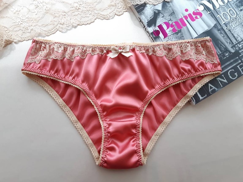 Natural Silk Coral Silk Panties Knickers From Natural Silk | Etsy
