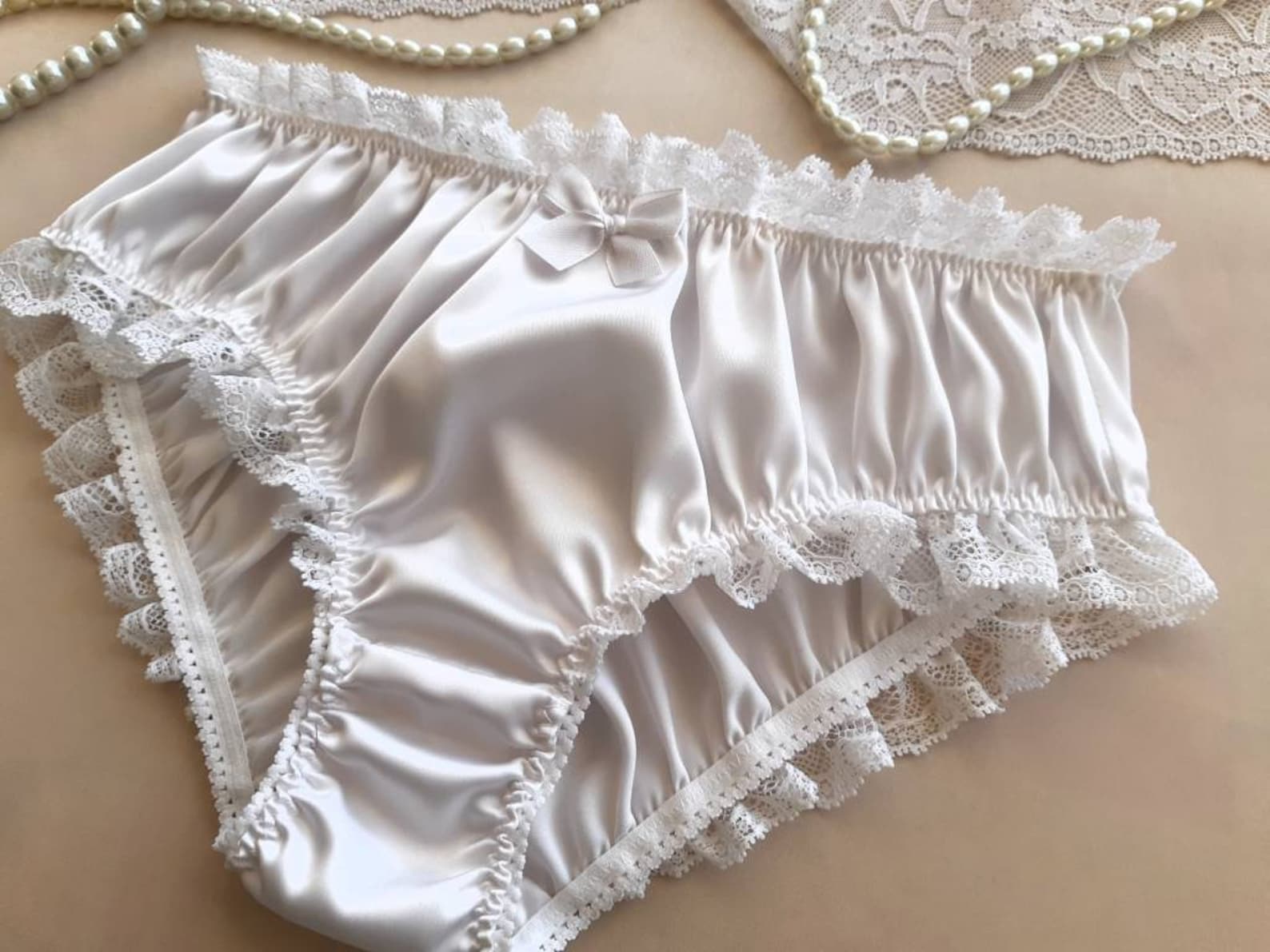 Witte zijden slipje zijden slipjes vrouwen slaapkleding | Etsy