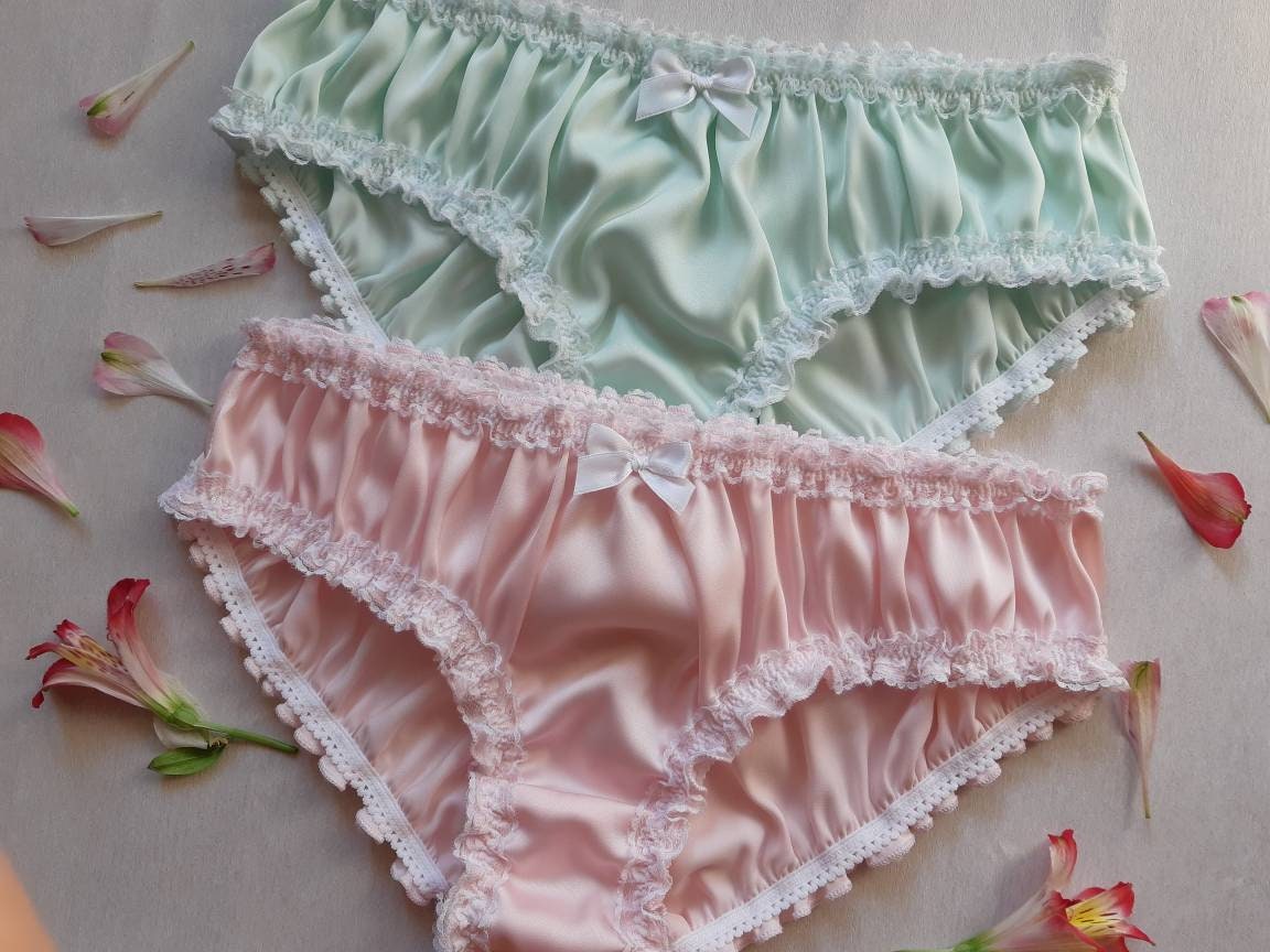 Silk Knickers Women Sleepwear Silk Sleepwear Mint Silk | Etsy