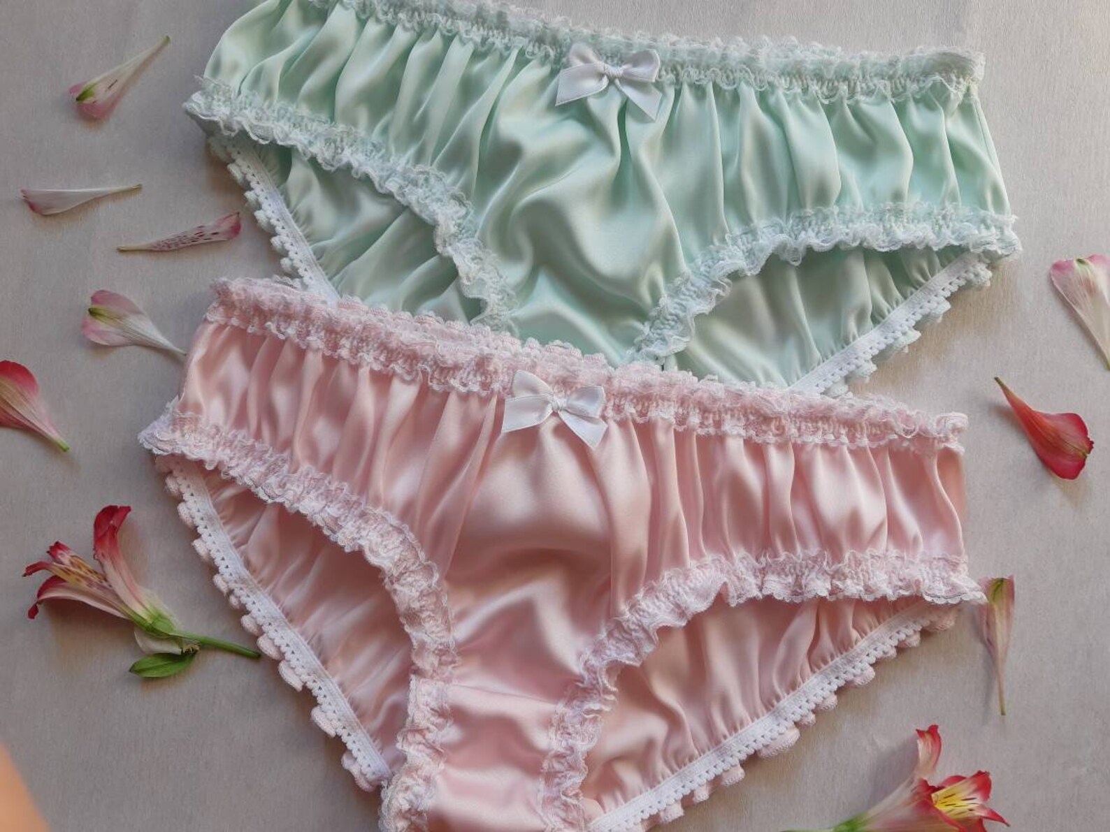Silk Panties Women Sleepwear Silk Sleepwear Pink Silk - Etsy