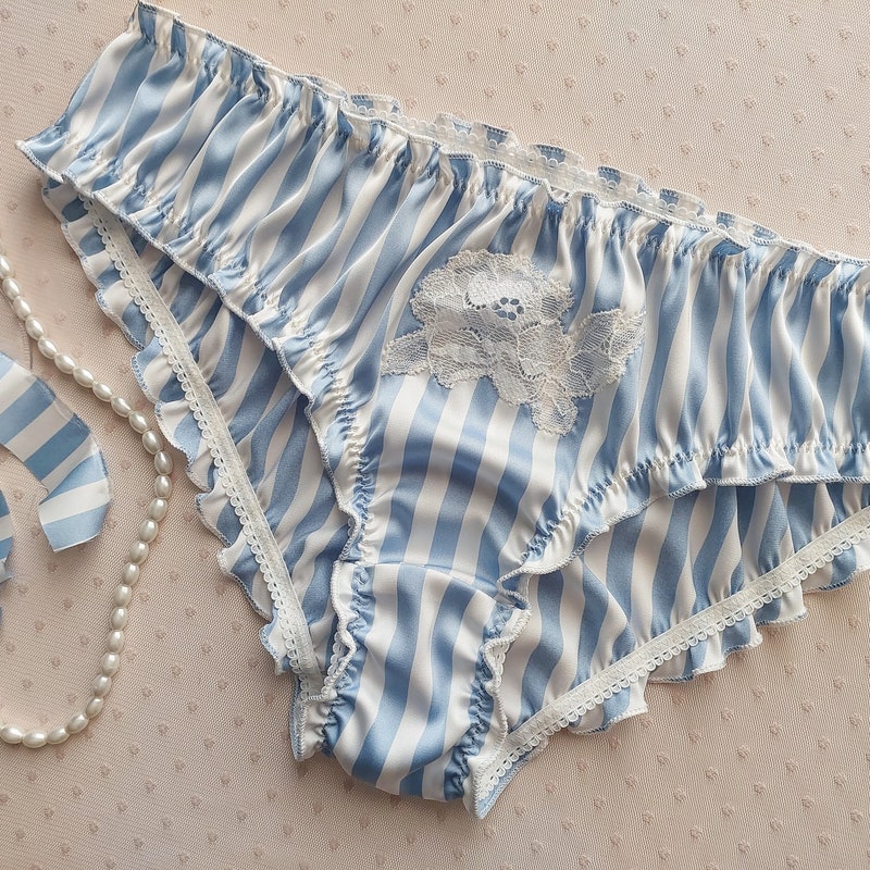Striped Blue Panties - Etsy Norway