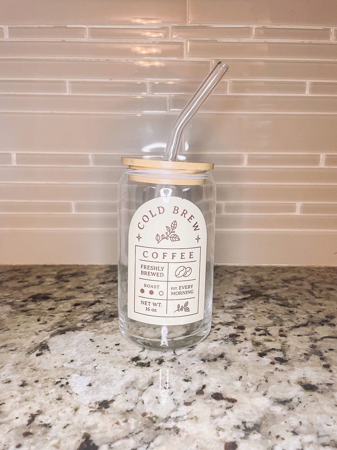 Arched Cold Brew Glass - Etsy