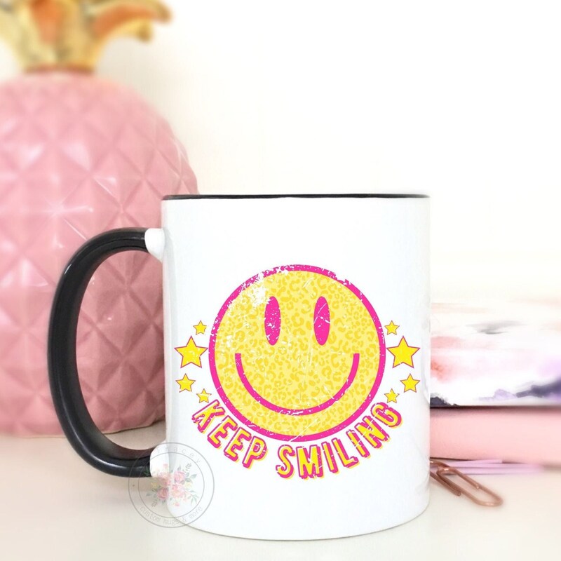 Smiley Face Coffee Mugs - Etsy