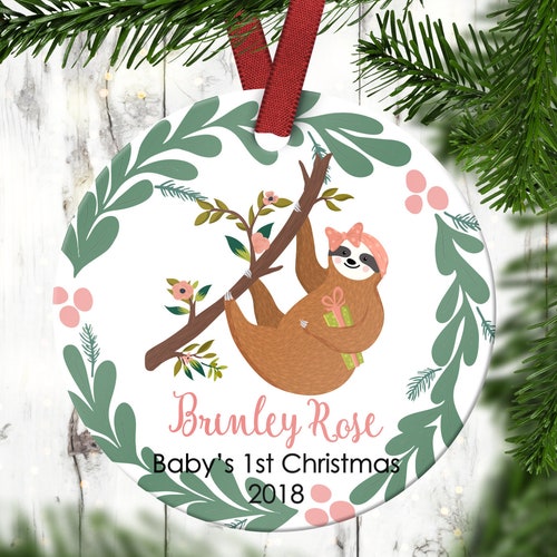 Children's Christmas Ornament.baby Sloth.christmas - Etsy