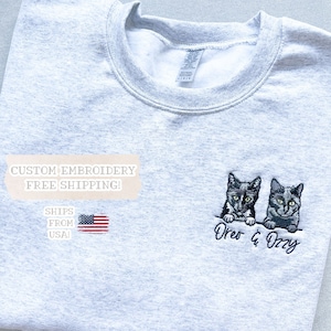 Embroidered Cats - Etsy