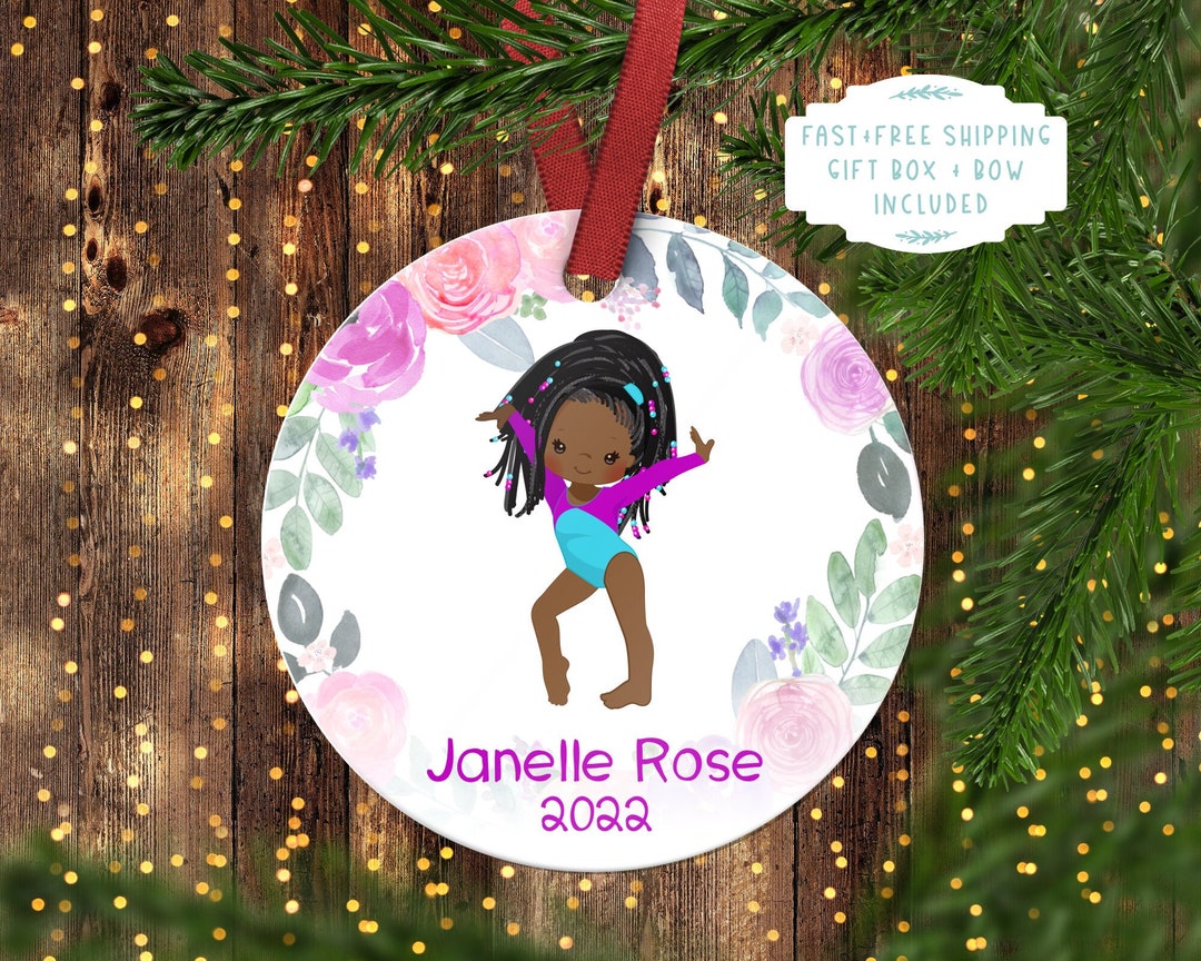 Girl's Gymnast Christmas Ornament.gymnastics Ornament.gymnastics ...