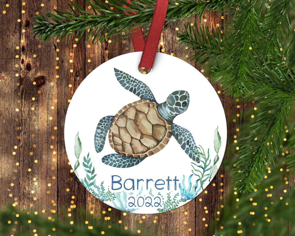 Children's Sea Turtle Christmas Ornament - Etsy