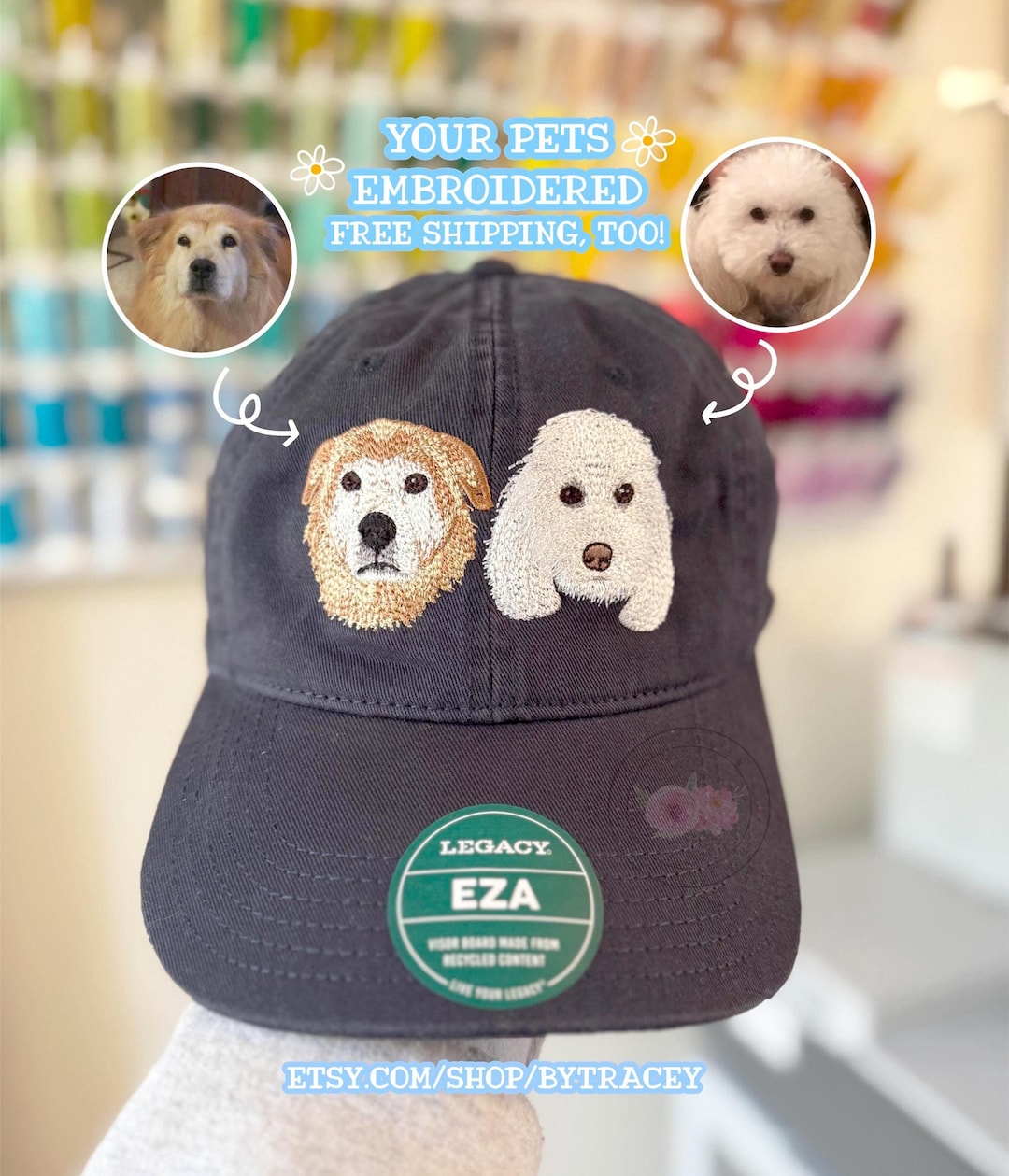 Custom Embroidered Pet Hat. Custom Dog Hat, Custom Cat Hat, Embroidered ...