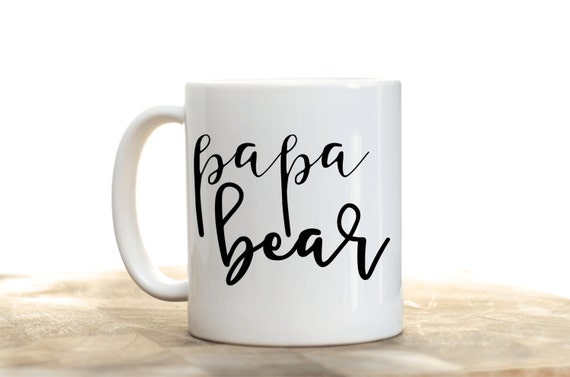 Papa Bear/papa mug/papa bear mug/Father's Day | Etsy