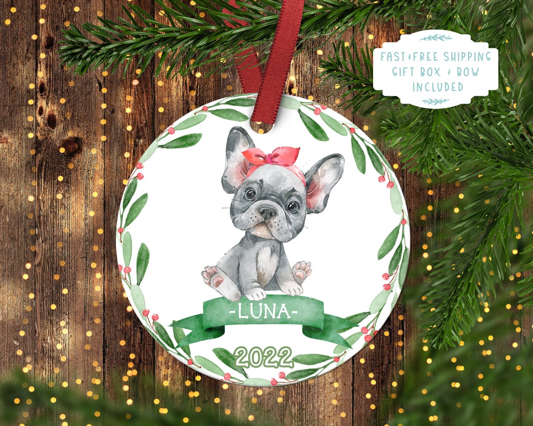 French Bulldog Christmas Ornament. Dog Ornament. Dog Christmas Ornament ...