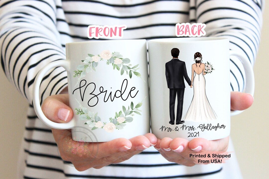 Personalized Bride and Groom Coffee Mug.custom Wedding Gift - Etsy