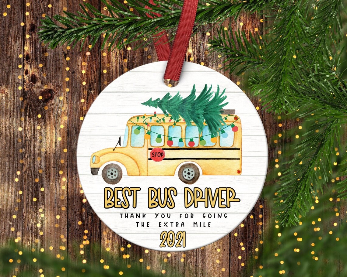 Best Bus Driver Christmas Ornament. Bus Driver Gift. - Etsy