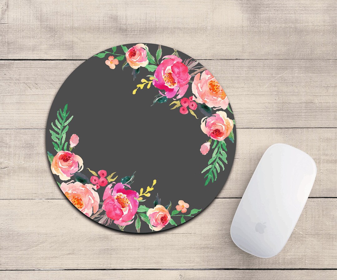 FLORAL Mouse Pad/mousepad/watercolor Floral/desk Decor/girly Mouse Pad ...