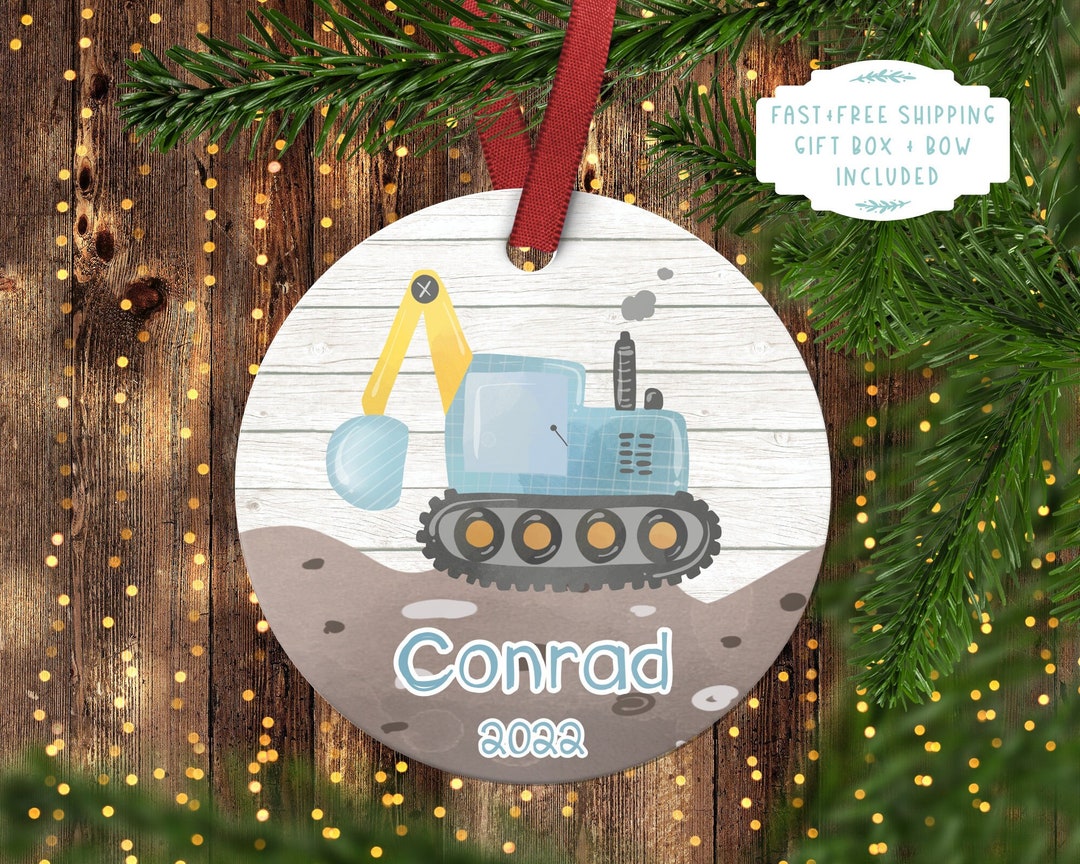 Children's Excavator Christmas Ornament.christmas Ornament. Digger ...