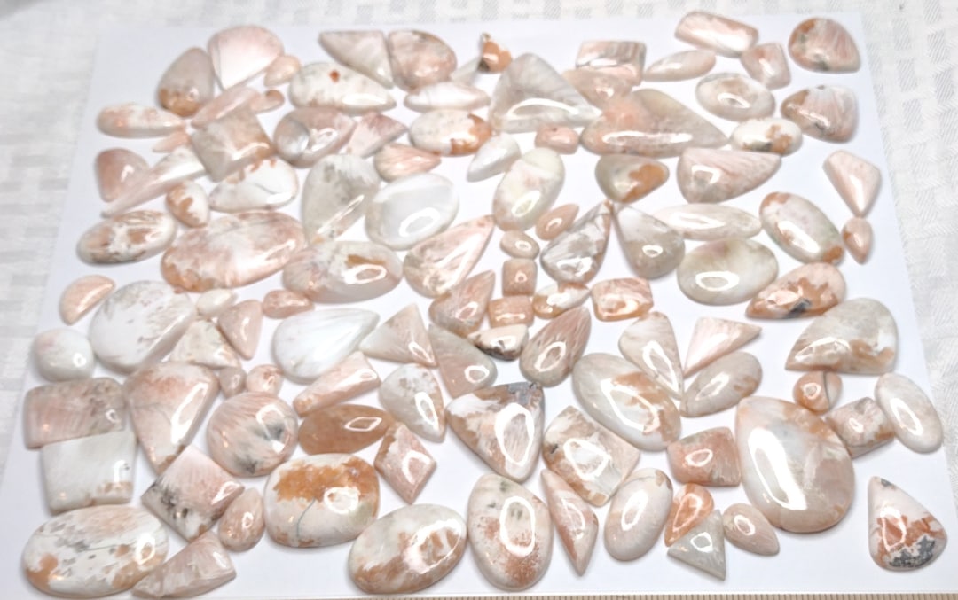 Scolecite Mixed Size Cabochon Parcel Wholesale Bulk Parcels Lots Ethereal Opus Design Fodens ...