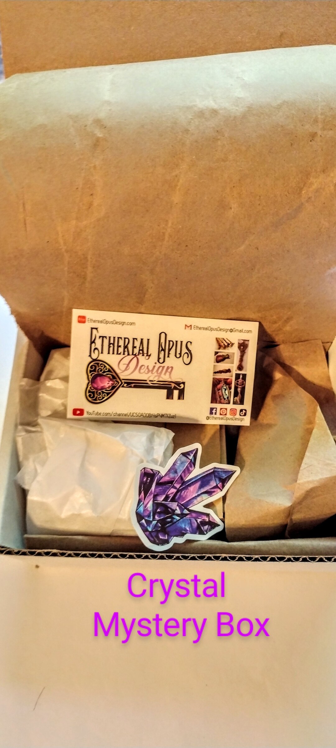 Crystals Rocks Gems Mineral Mystery Box / Ethereal Opus Design Fodens ...