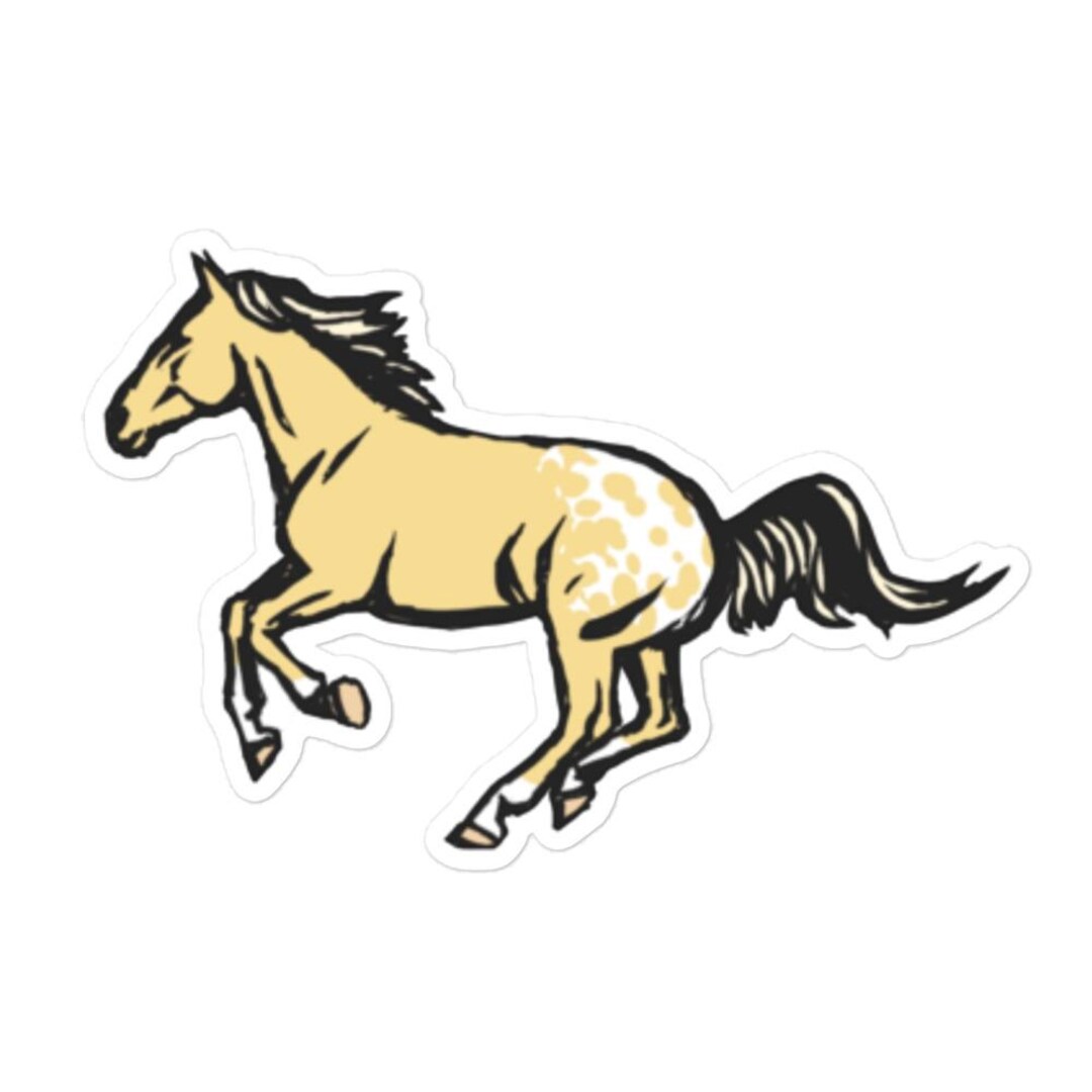 Galloping Horse Sticker - Palomino Appaloosa - Etsy