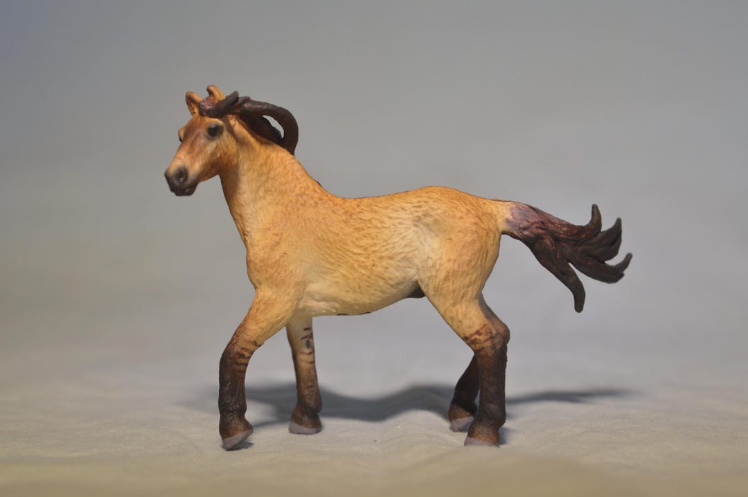 Custom Collecta Mini Mustang Stallion to Dun - Micro Mini Model Horse ...