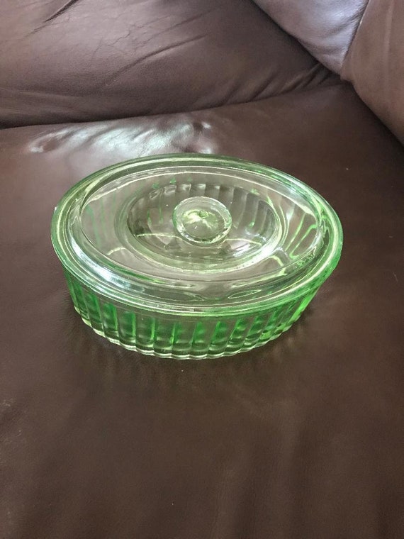 Depression Green Covered Refrigerator Dish - Etsy