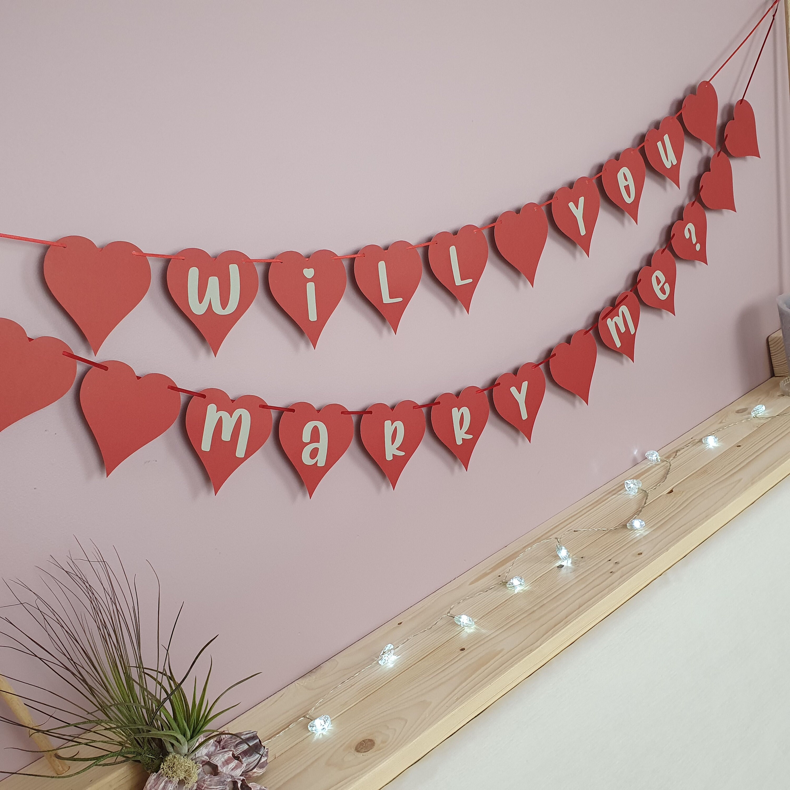 Will You Marry Me Love Heart Proposal Banner Marry Me - Etsy
