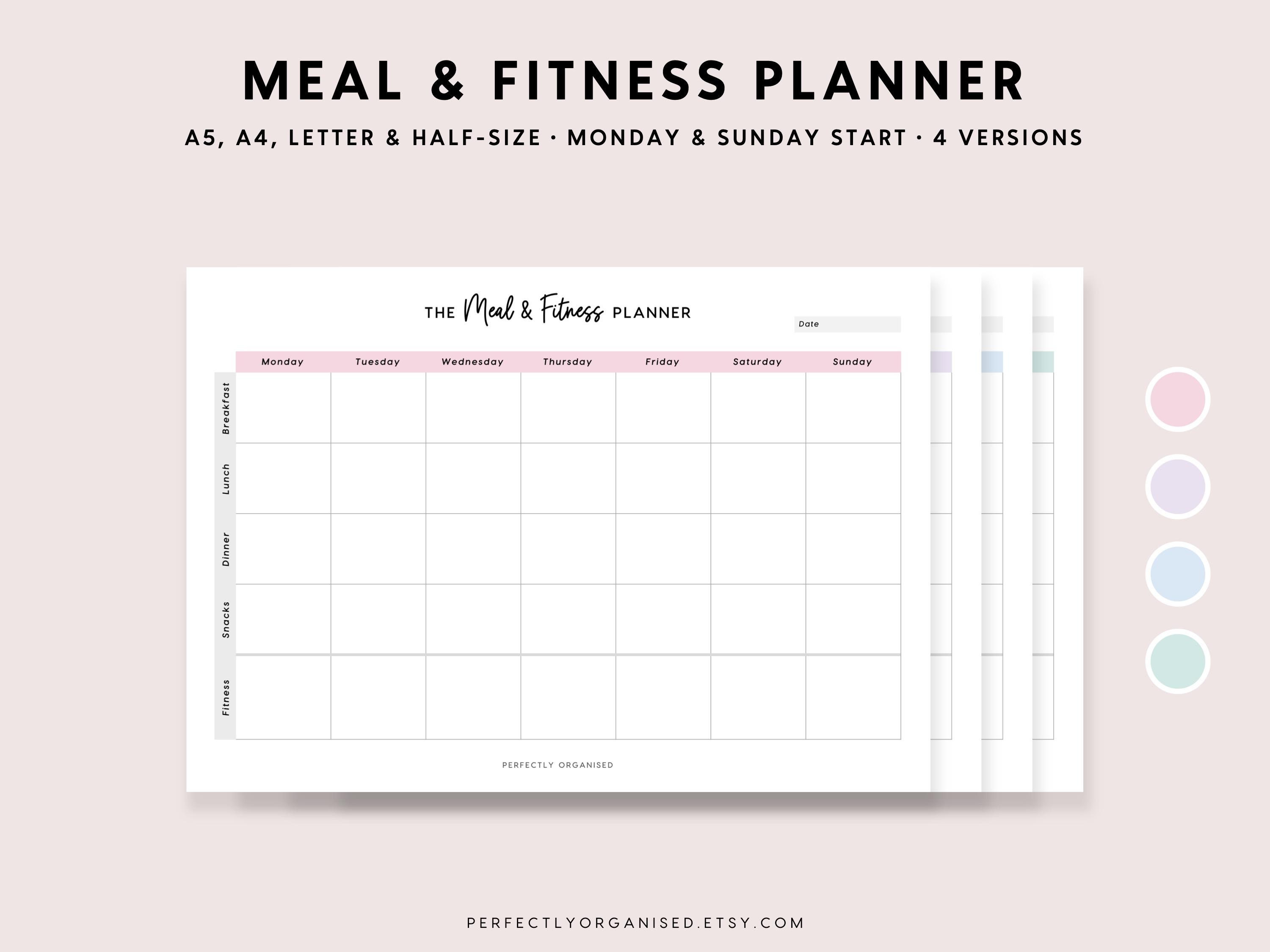 Meal & Fitness Planner | Weekly Meal Planner, Meal Planning, Fitness ...