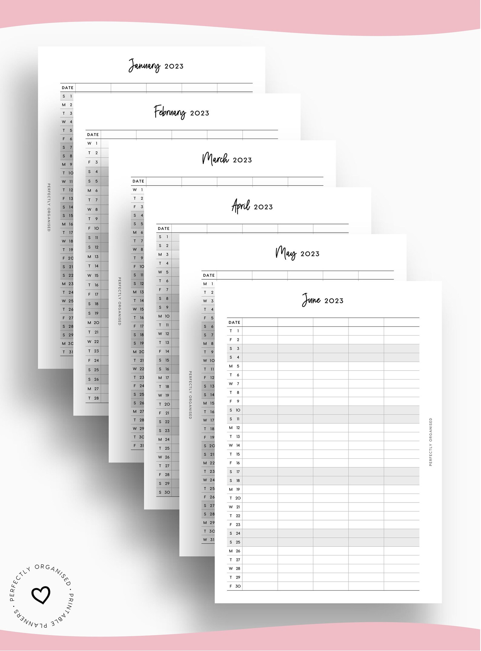 PRINTABLE 2023 Family Planner 2023 Family Calendar 2023 - Etsy UK