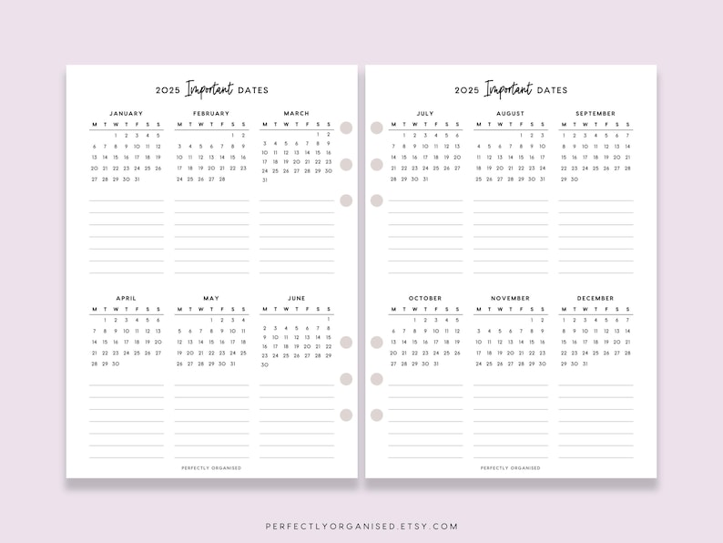 2025 Important Dates | 2025 Monthly Dates Overview, 2025 Monthly ...