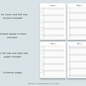PRINTABLE 2023 Family Planner 2023 Family Calendar 2023 - Etsy UK