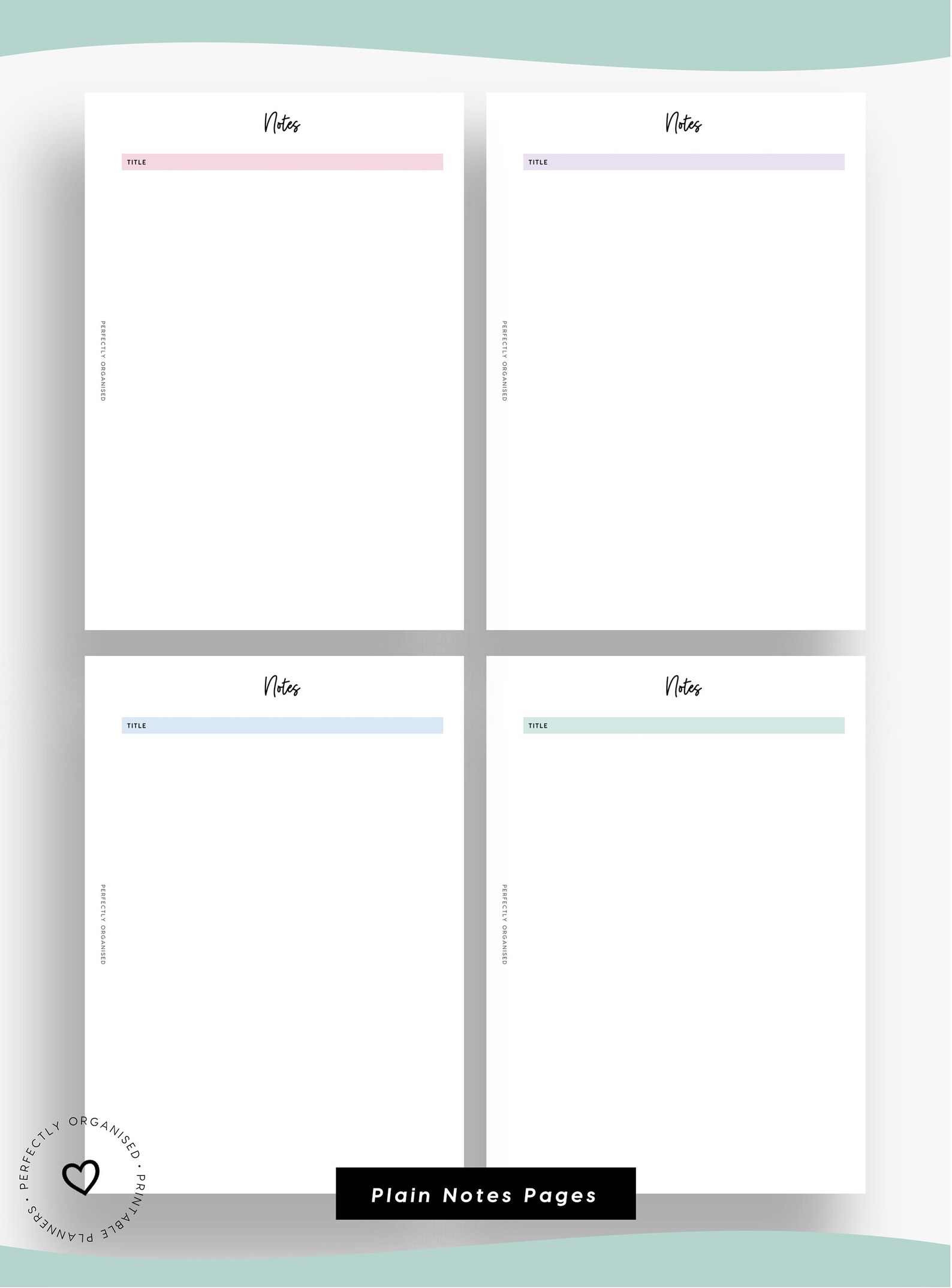 PRINTABLE Notes Bundle Notes Pages Notes Dot Grid Notes - Etsy