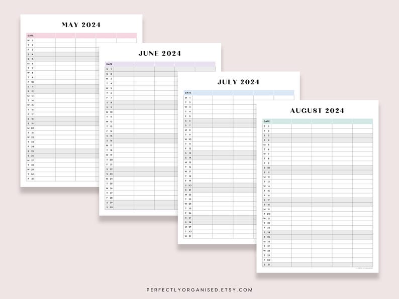 2024 Family Calendar 2024 Family Planner Printable, 2024 Desk Calendar ...