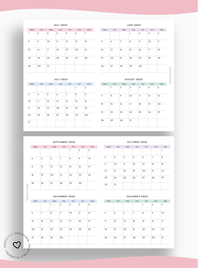 PRINTABLE 2023 Fold-out Calendar 2023 Calendar 2023 - Etsy UK