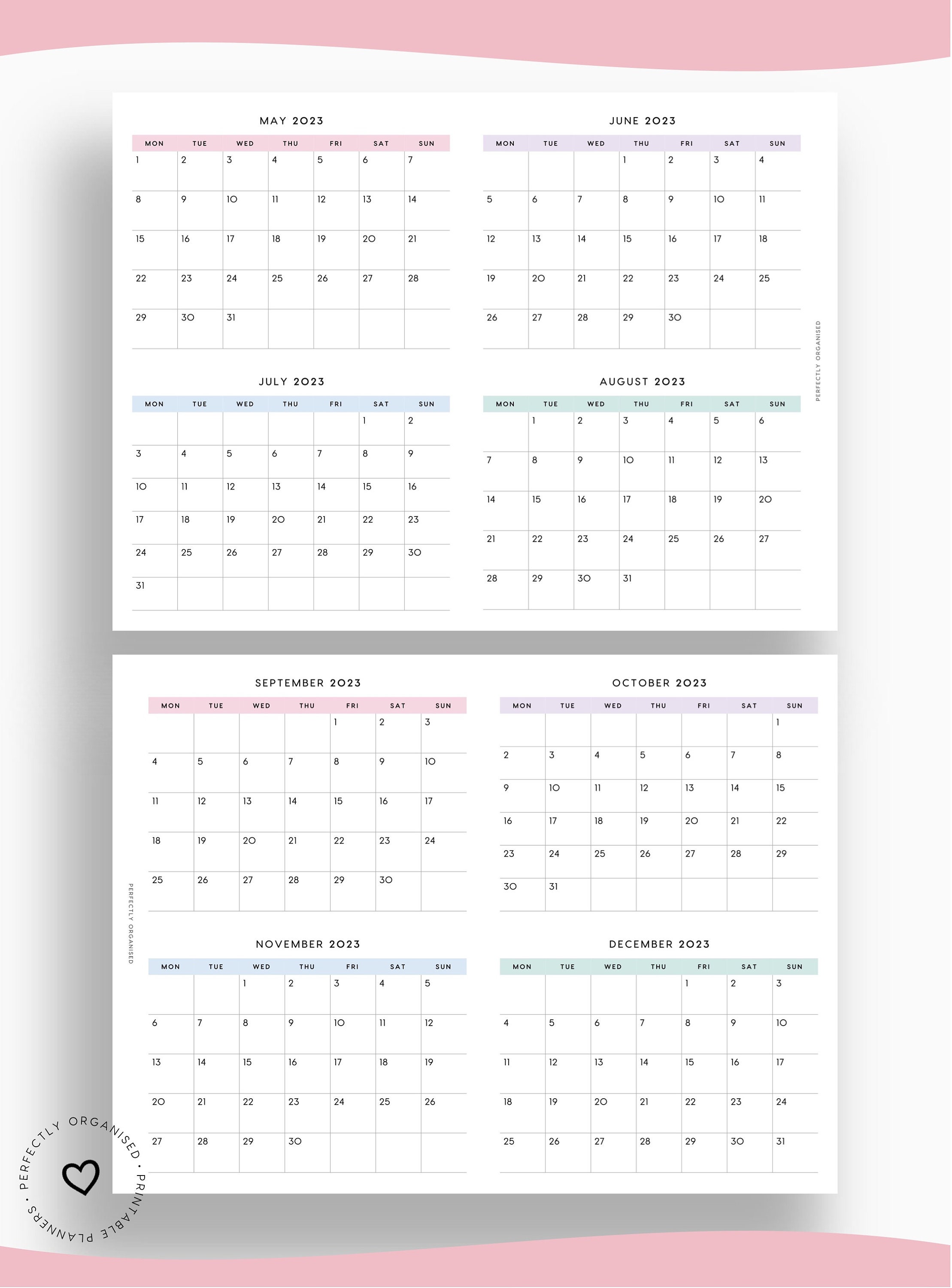 PRINTABLE 2023 Fold-out Calendar 2023 Calendar 2023 - Etsy UK