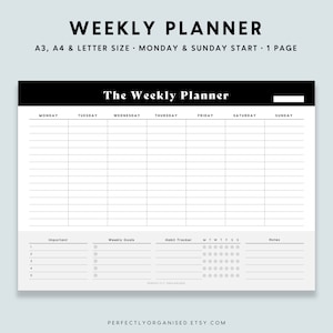 PRINTABLE Weekly Planner design 3 Desk Planner, Weekly Schedule, Weekly ...