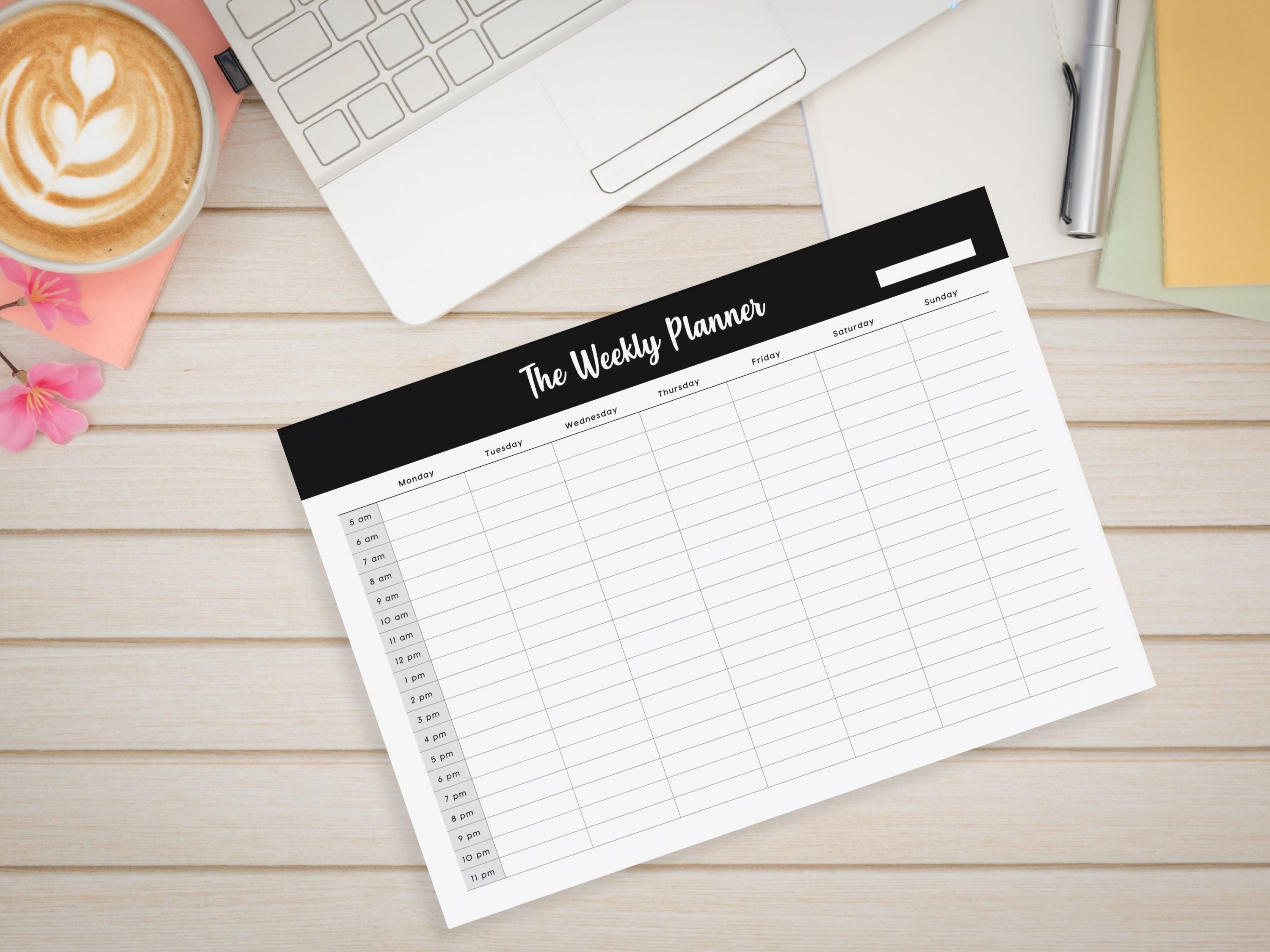 PRINTABLE Weekly Planner design 4 Desk Planner Weekly - Etsy