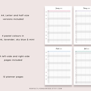PRINTABLE 2023 Family Planner 2023 Family Calendar 2023 - Etsy