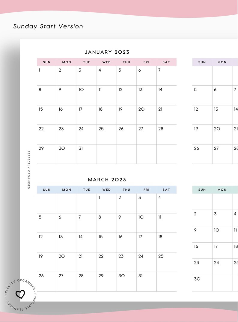 PRINTABLE 2023 Fold-out Calendar 2023 Calendar 2023 - Etsy UK