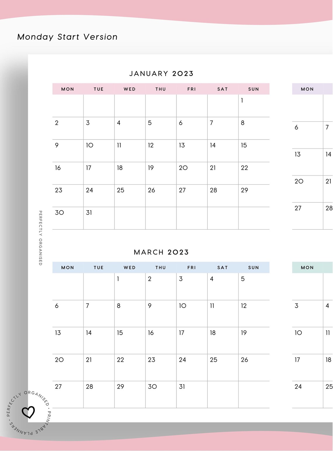 PRINTABLE 2023 Fold-out Calendar 2023 Calendar 2023 - Etsy UK