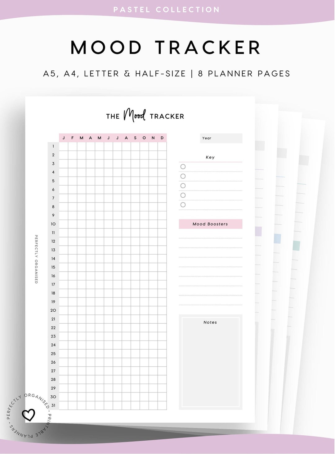 PRINTABLE Mood Tracker Mood Planner Mood tracking page - Etsy Nederland