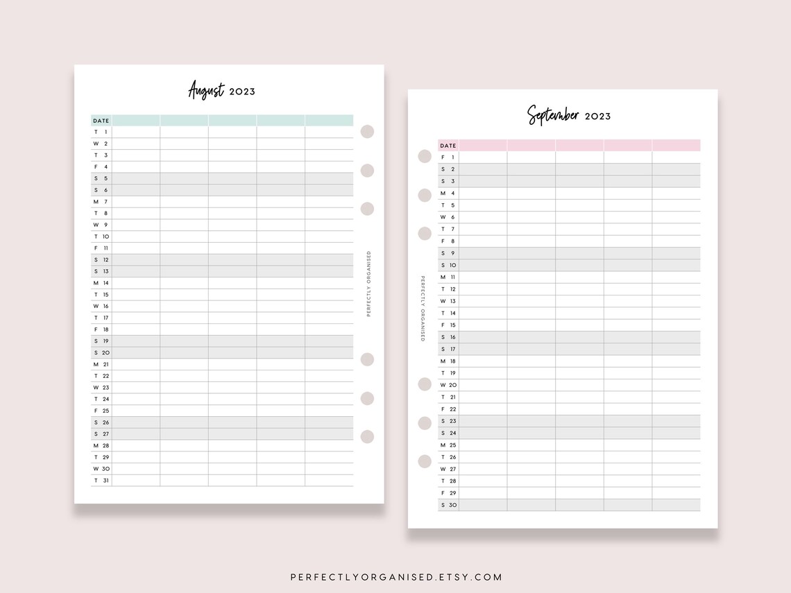 PRINTABLE 2023 Family Planner 2023 Family Calendar 2023 - Etsy