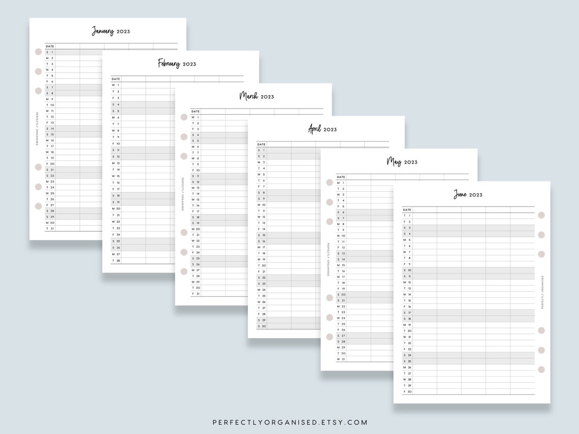 PRINTABLE 2023 Family Planner 2023 Family Calendar 2023 - Etsy UK