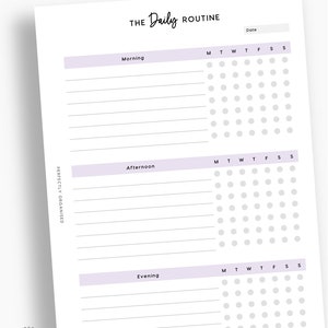 PRINTABLE Daily Routine Daily Schedule Weekly Routine - Etsy UK
