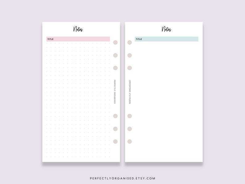 PRINTABLE Notes Bundle Notes Pages, Notes , Dot Grid Notes, Lined Notes ...