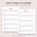 PRINTABLE 2023 Family Planner 2023 Family Calendar 2023 - Etsy